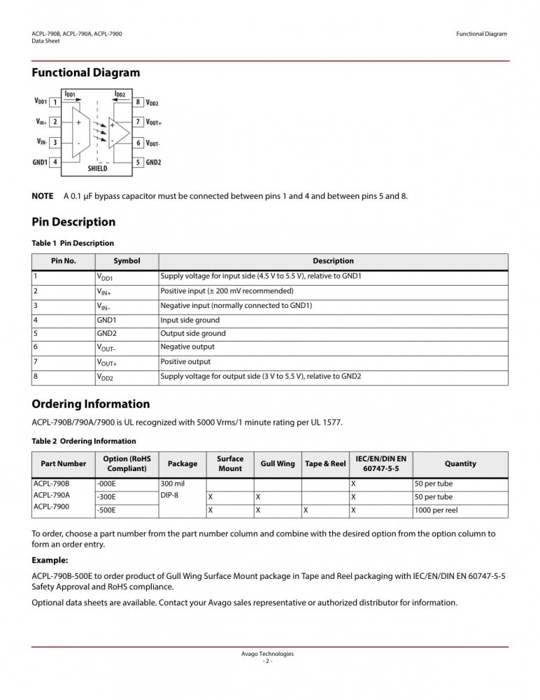 ACPL-7900 datasheet page 2