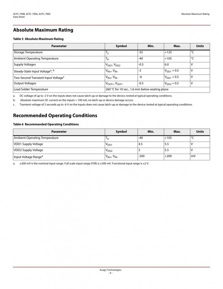 ACPL-7900 datasheet page 6