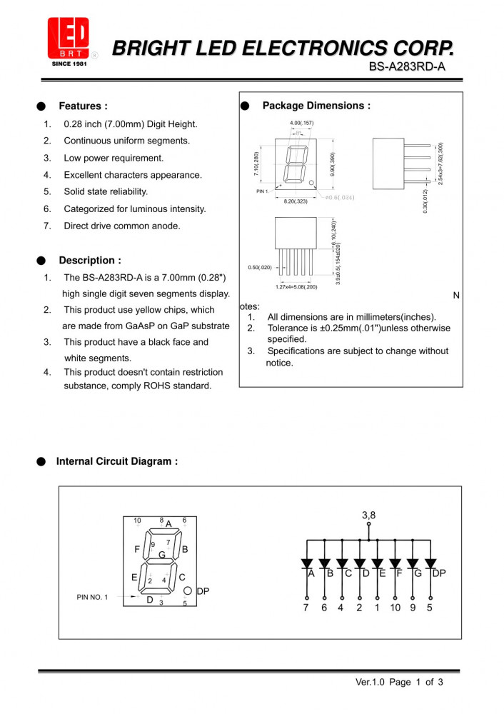 BS-A283RD-A technical document page 1