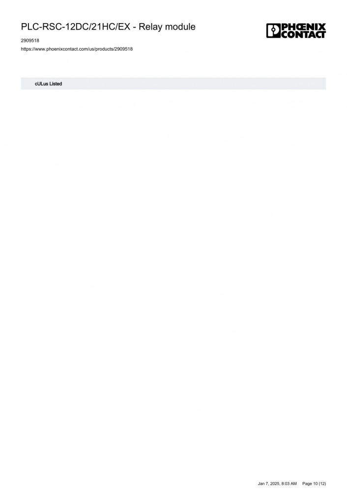 Phoenix Contact 2909518 technical document page 10