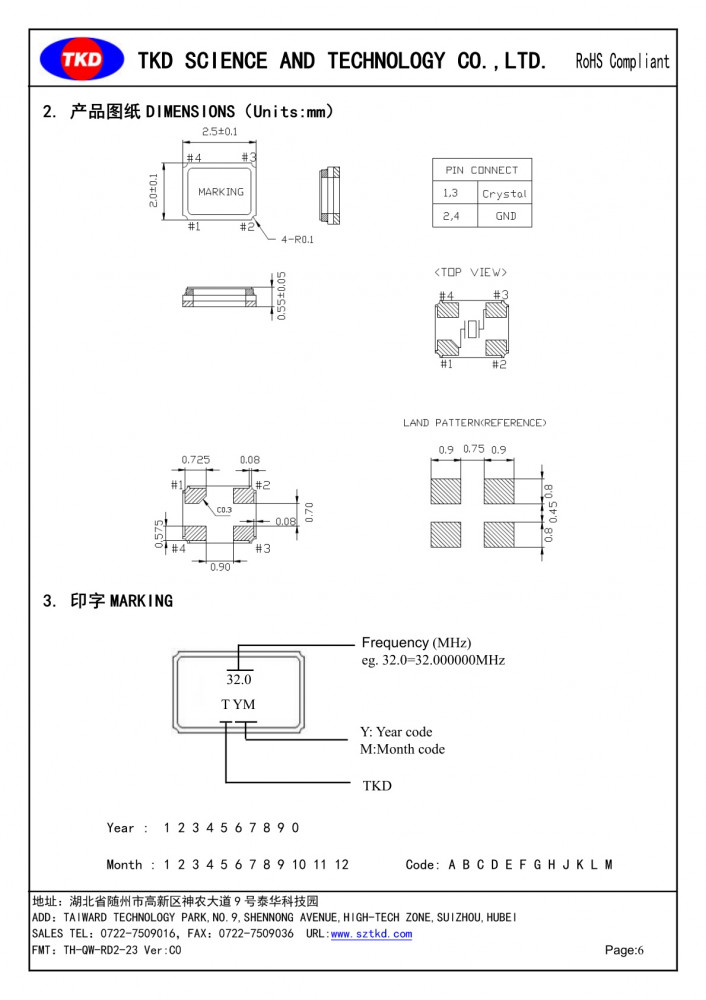 TKD SX25Y032000BI1T001 specification page 6