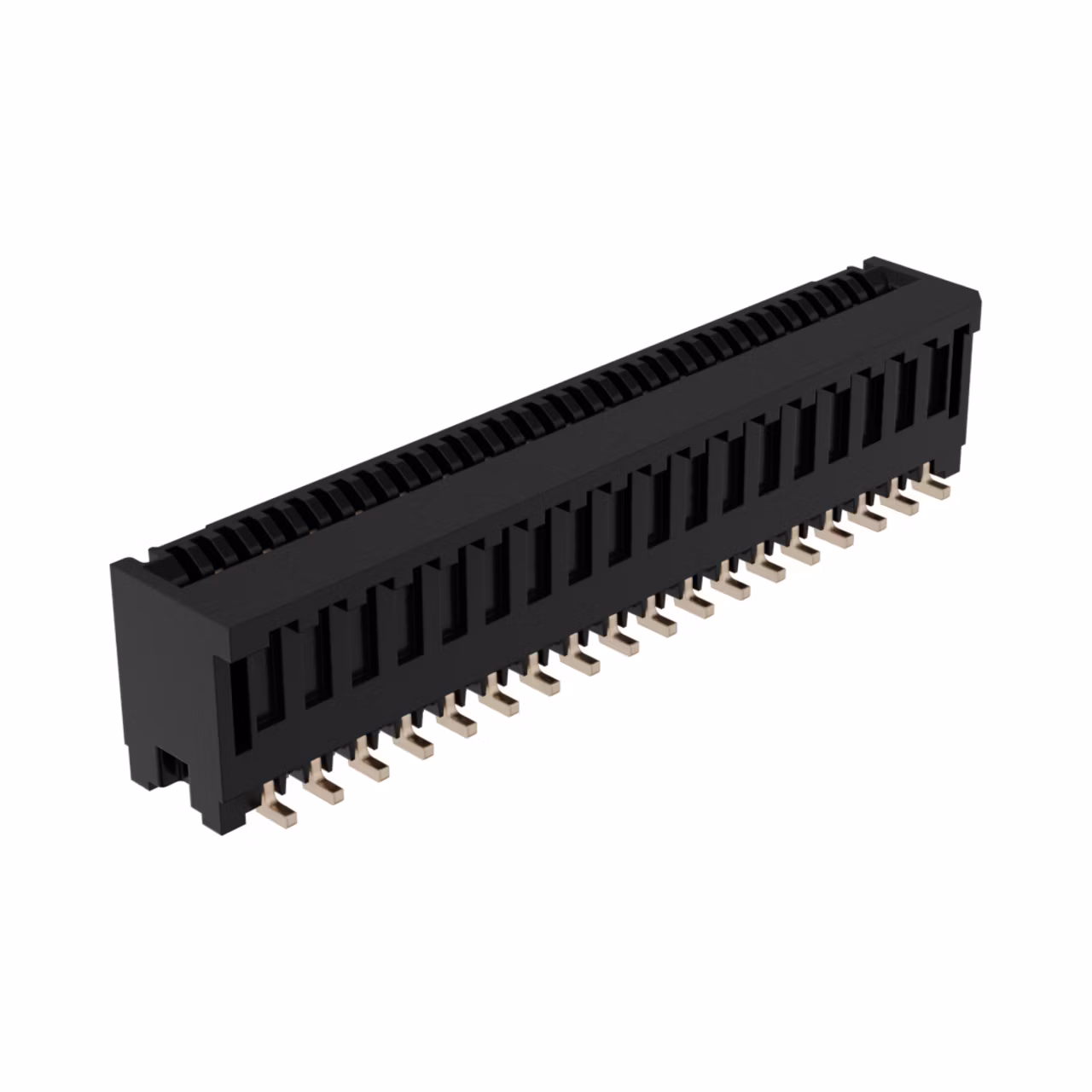 Easy-On FFC/FPC Connector, 0.50mm Pitch, Surface Mount, Vertical, Non-ZIF, Reverse Footprint, Tin Bismuth Plating, Long Terminal Type, Black, 35 Circuits for sale