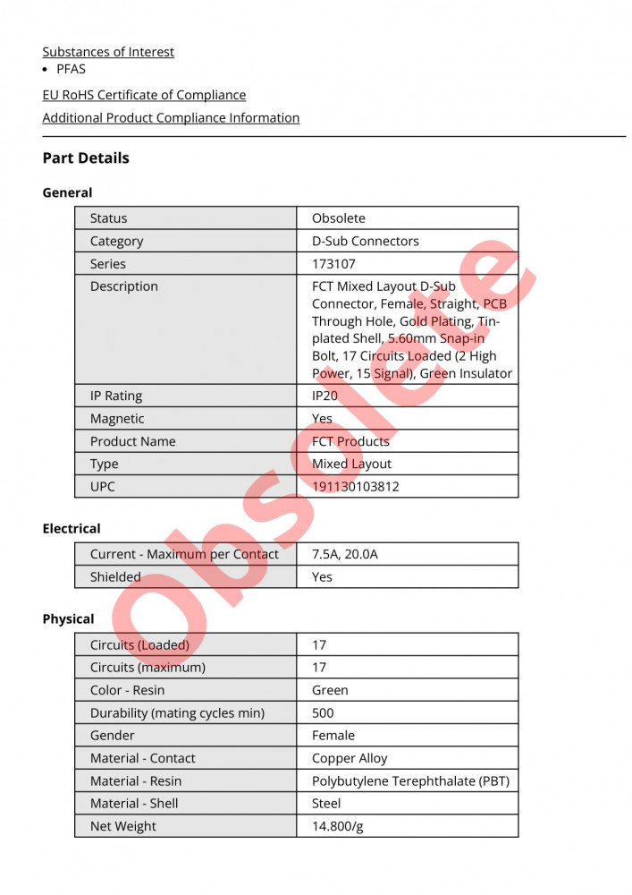 MOLEX 1731070904 technical document preview, page 2