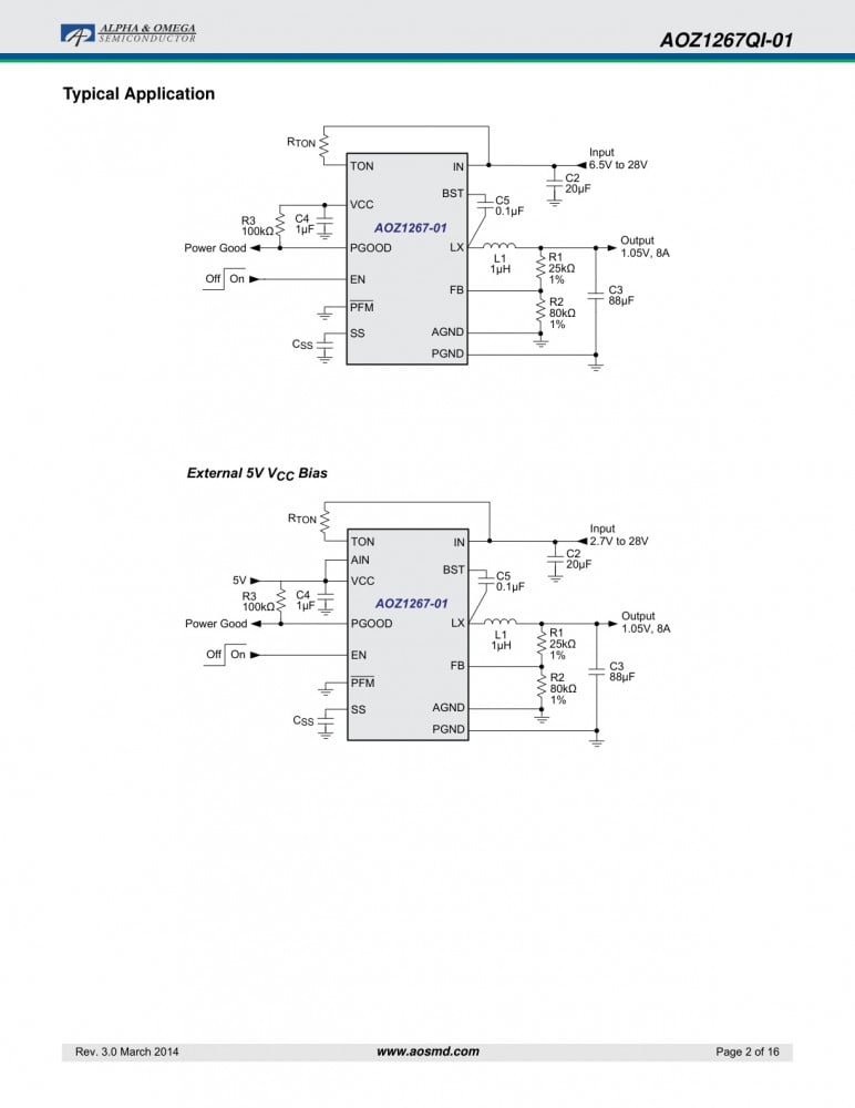AOZ1267QI-01 datasheet page 2