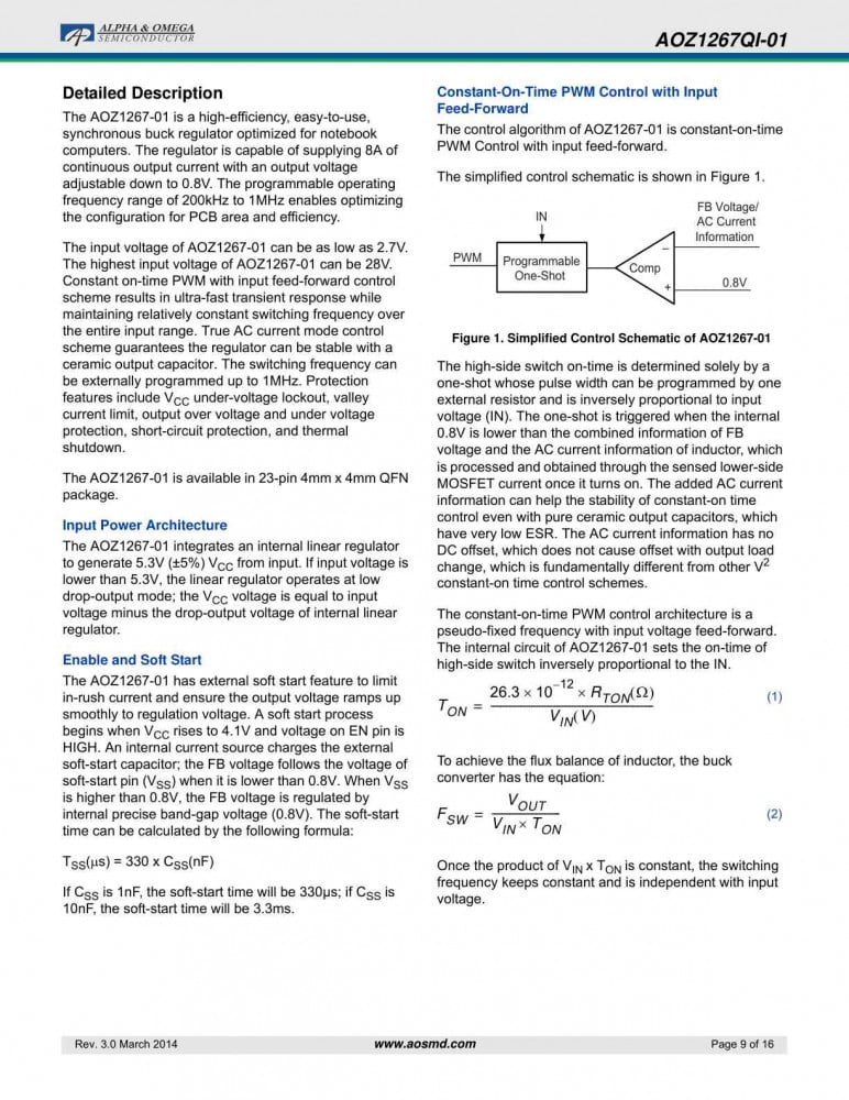 AOZ1267QI-01 datasheet page 9