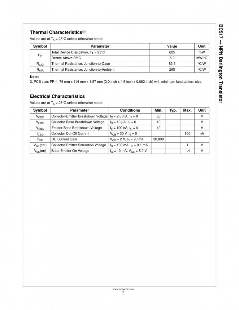 BC517 technical document page 2