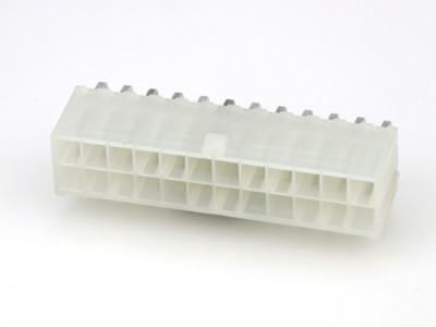 4.20mm Pitch Mini-Fit Header, Dual Row, Right-Angle, 14 Circuits, PA Polyamide (Nylon) 6/6 94V-2, White