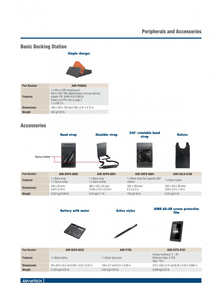 ADVANTECH AIM vehicle docking station product document, page 7