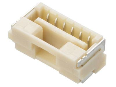 DuraClik Wire-to-Board Header, Single Row, Right-Angle, 7 Circuits, Gold (Au) Plating, Natural