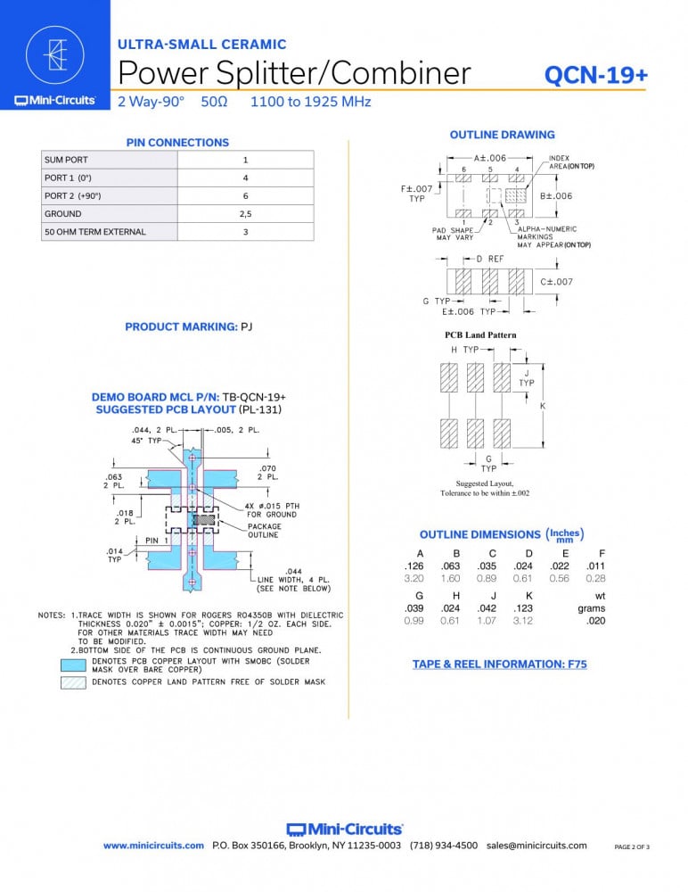 QCN-19+ product document page 2