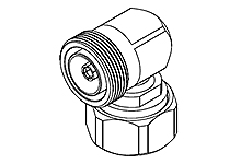 SMA Jack, Reverse Polarity, Right-Angle, PCB Receptacle, Die Cast Body, Nickel (Ni) Plated, 50 Ohms