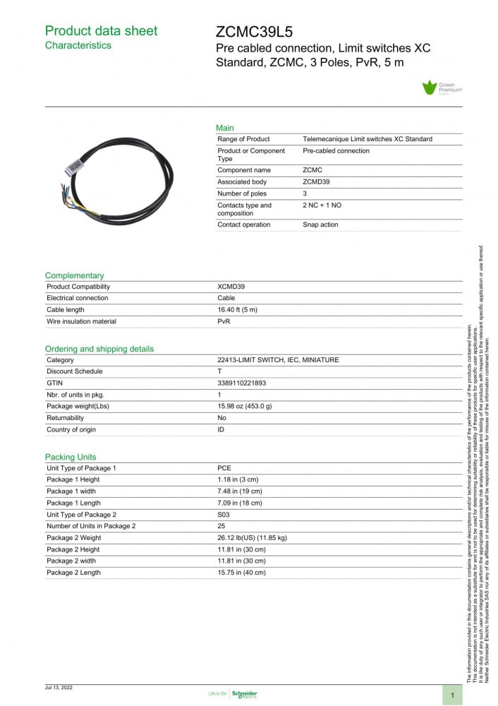 ZCMC39L5 technical document page 1