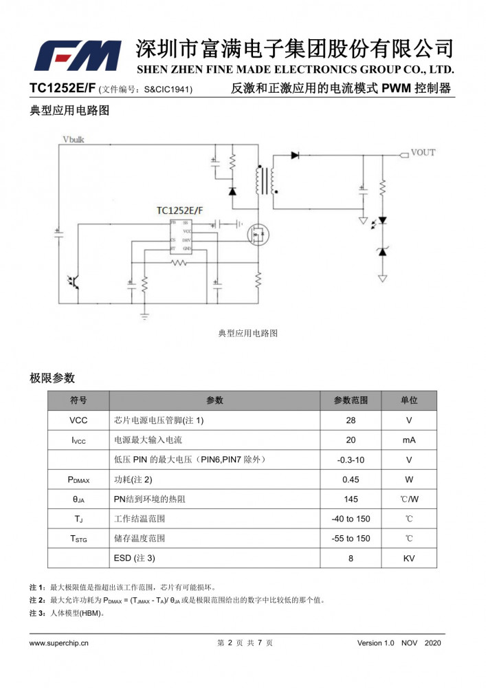 TC1252F datasheet page 2