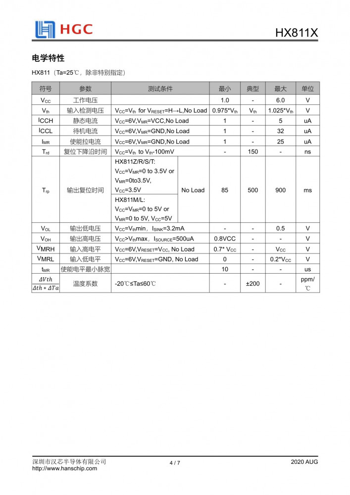 HX811SDB4RG datasheet page 4