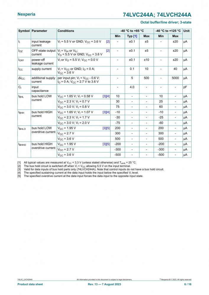74LVC244APW,118 datasheet page 6