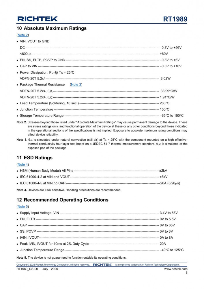 RT1989 datasheet page 6