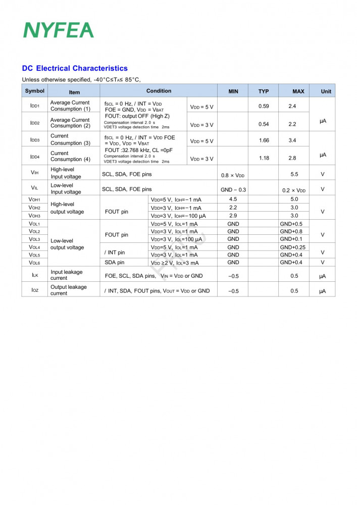 FRTC8025S product specification, page 5