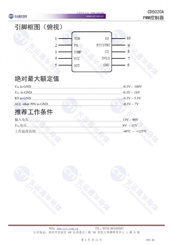 CD5020A datasheet page 3