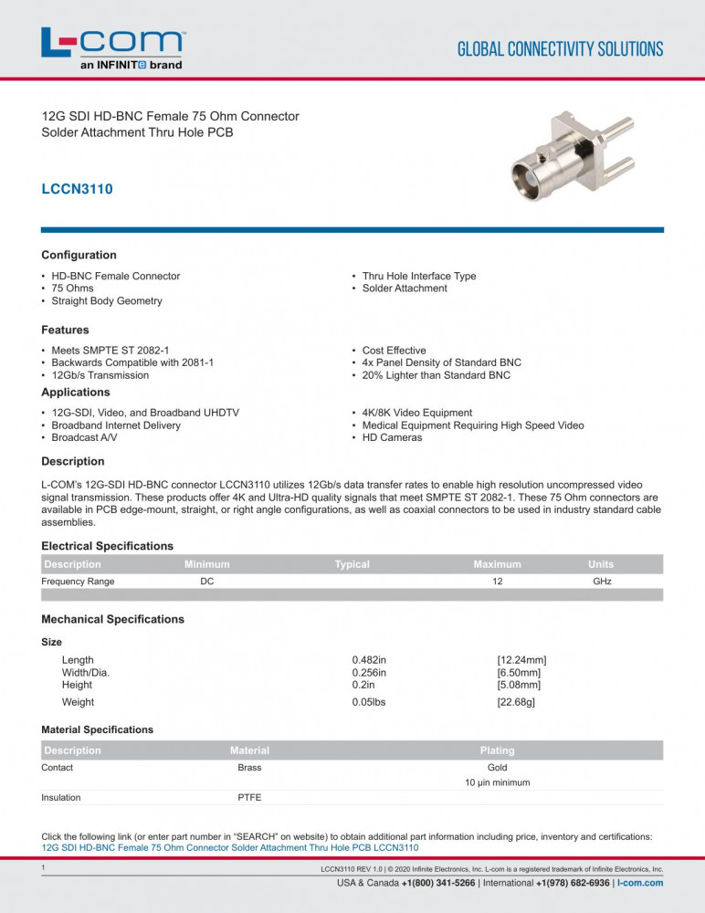 LCCN3110 technical document page 1