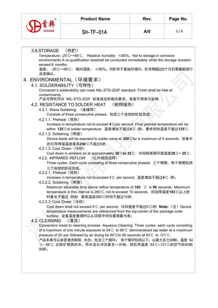 SH-TF-01A specification page 5