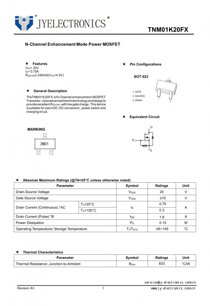 TNM01K20FX datasheet page 1