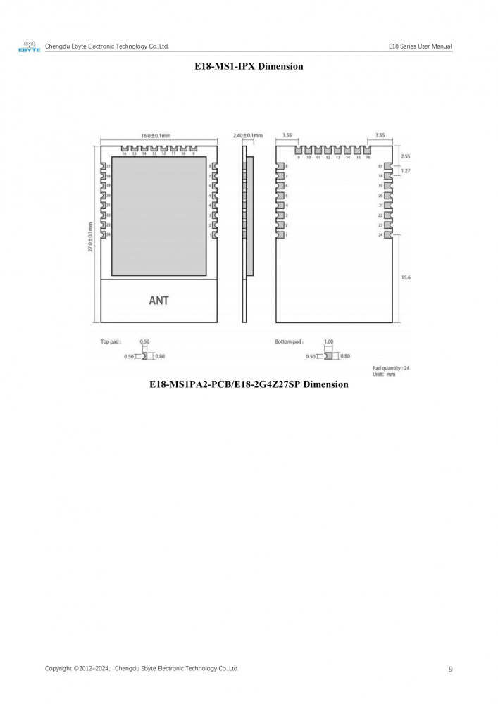 E18 series datasheet page 10