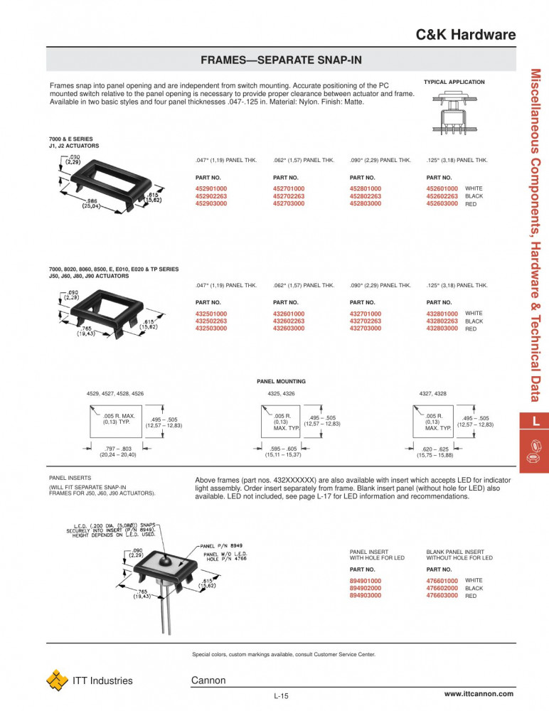C&K technical document page 10