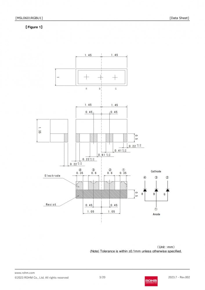 MSL0601RGBU1 technical document page 3
