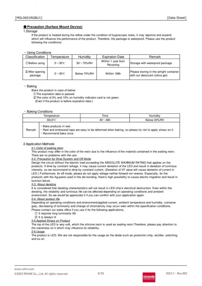 MSL0601RGBU1 technical document page 8