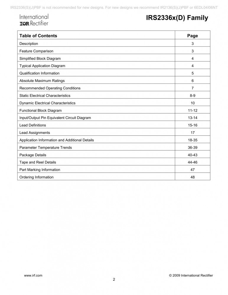 IRS2336DSTRPBF datasheet page 2