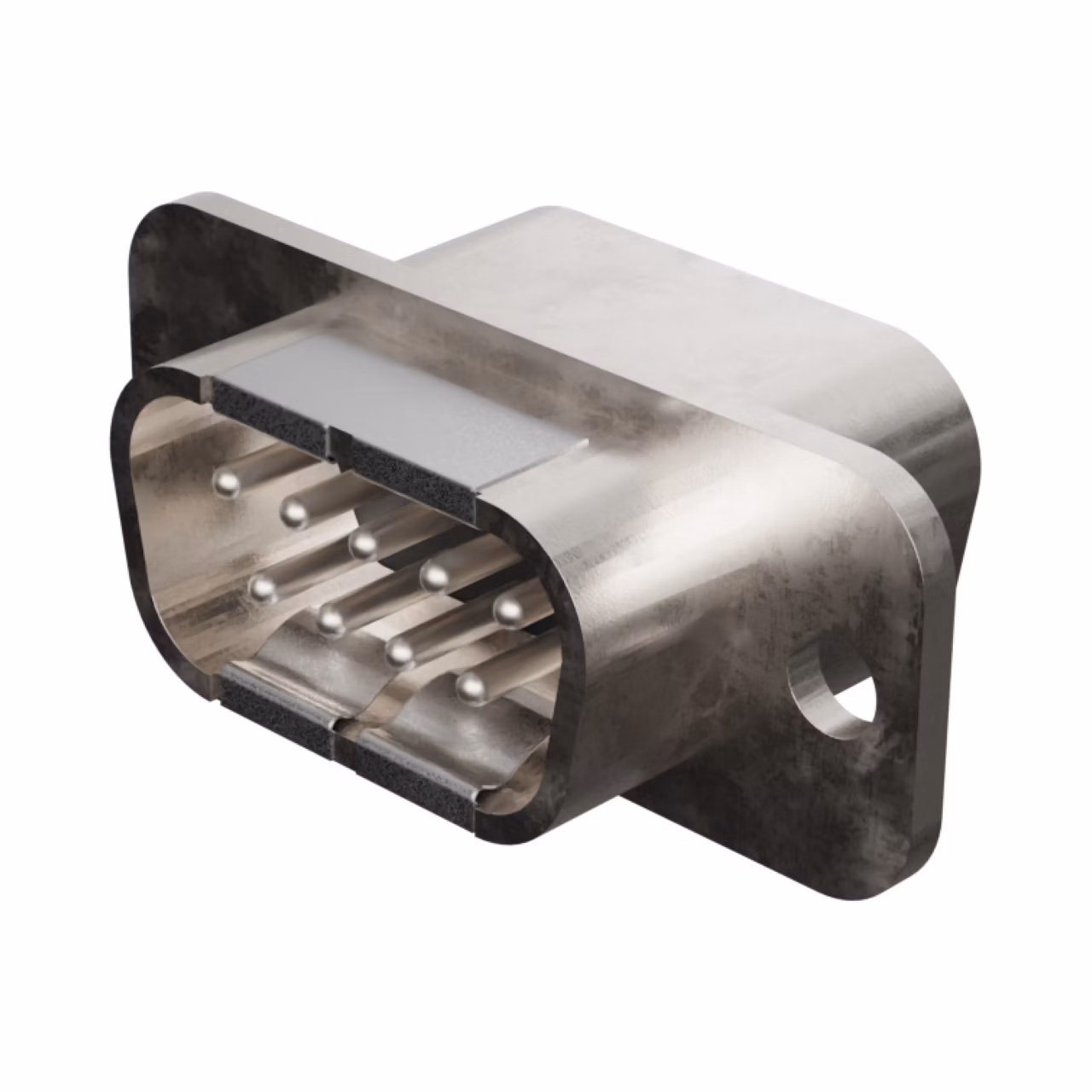 Standard-Density EMI Filtered D-Sub Connector, Male, Straight, Solder Cup, 4000pF Pi, RoHS, 9 Circuits for sale