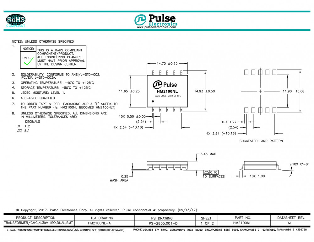 HM2100NLT datasheet page 1