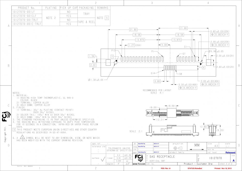 Amphenol 10127070 drawing page 2