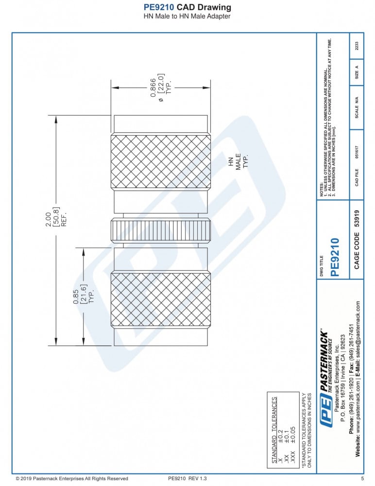 PE9210 technical document page 5