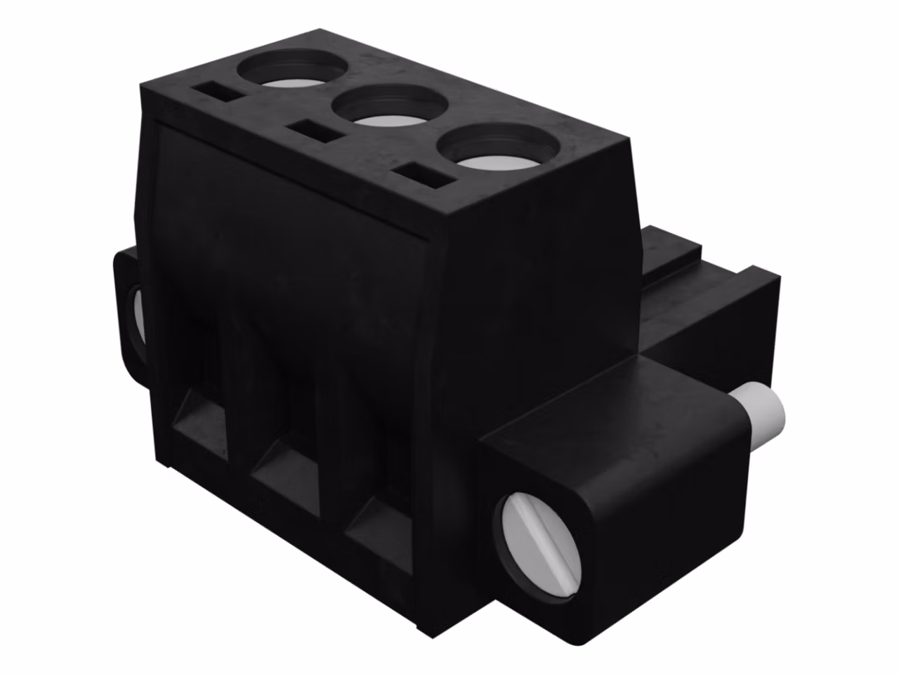 5.00mm Pitch Eurostyle Horizontal Plug, with Retention Screws and Reverse Imprinting, Gold (Au) Plated, Black, 3 Circuits for sale