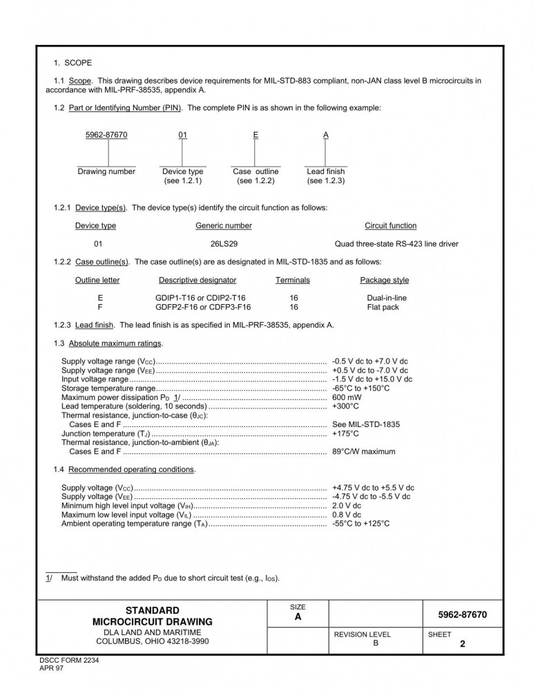26LS29/BEA technical document page 3