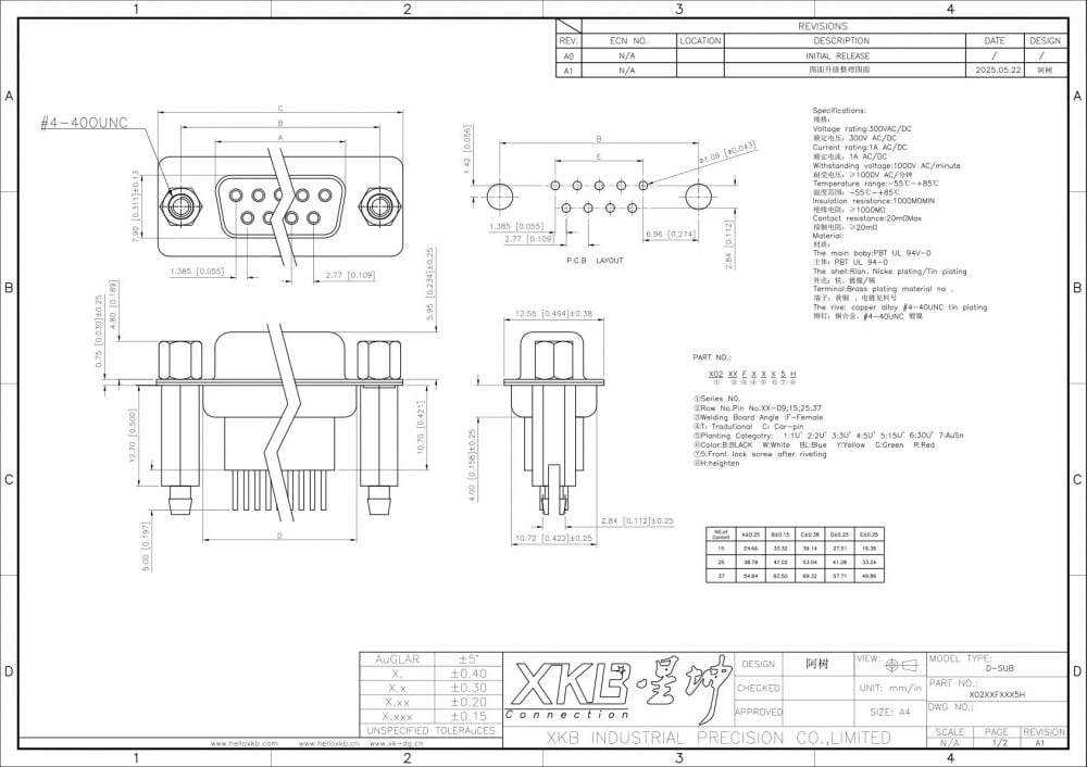 X0209FT7B5H technical document page 1