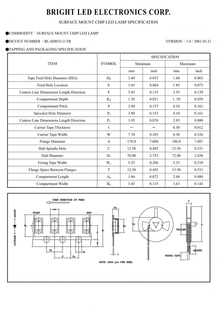 BL-HD033-2 datasheet page 2