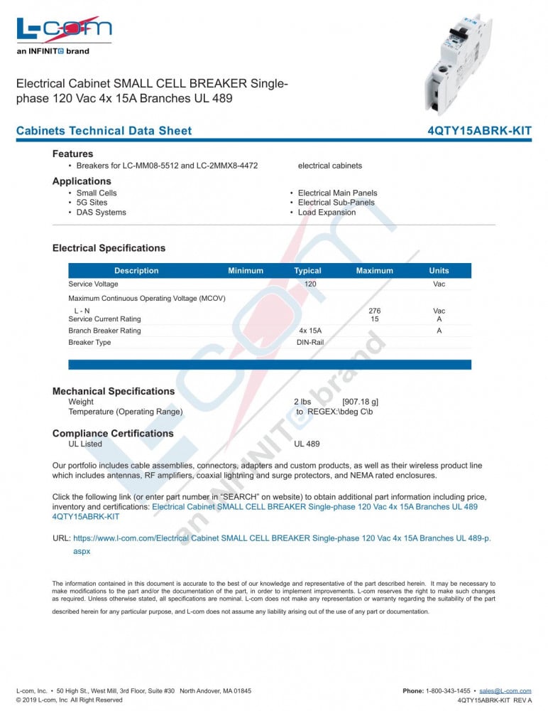 4QTY15ABRK-KIT technical document page 1