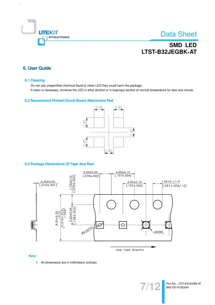 LTST-B32JEGBK-AT datasheet page 8