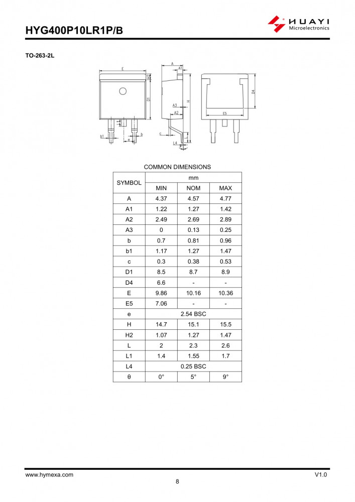 HYG400P10LR1B datasheet page 8