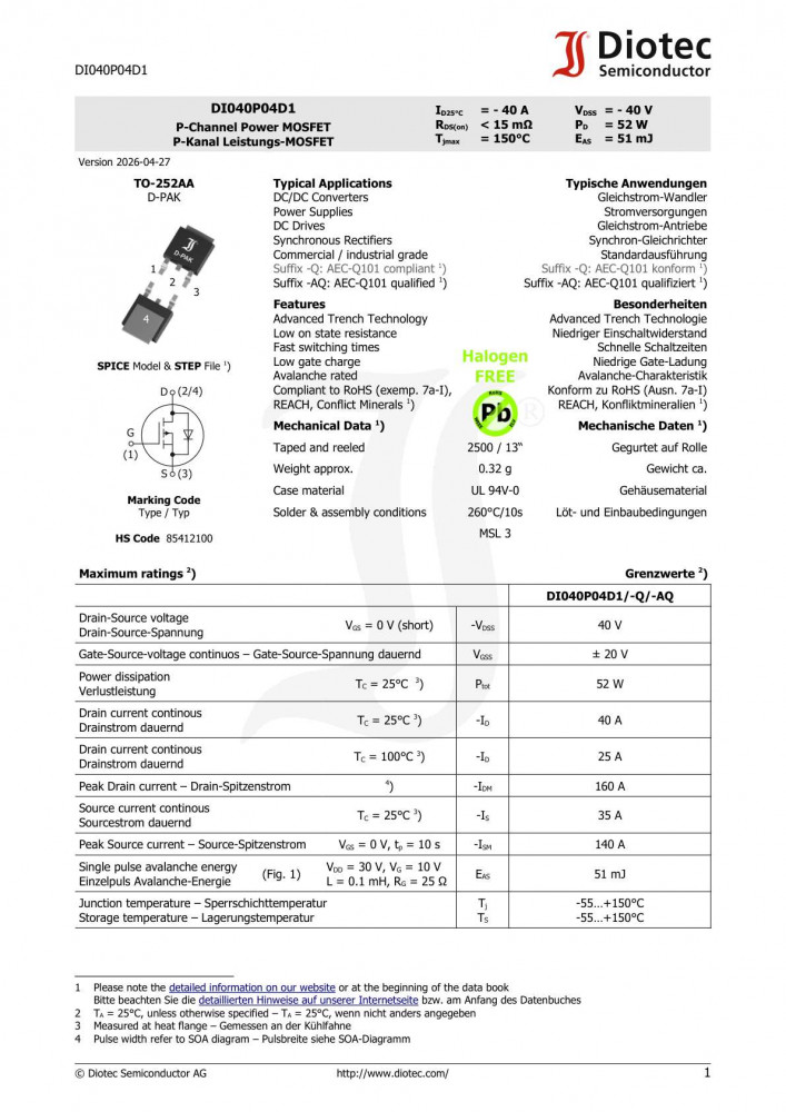 DI040P04D1-AQ technical document page 1