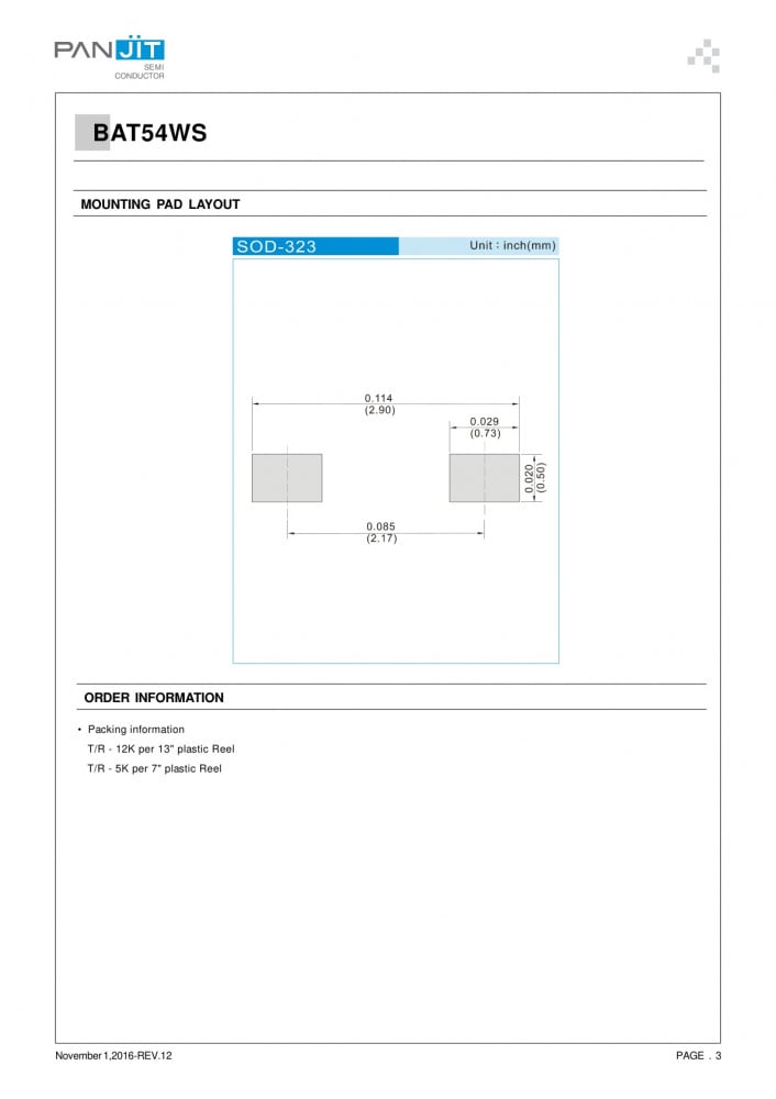 BAT54WS datasheet page 3