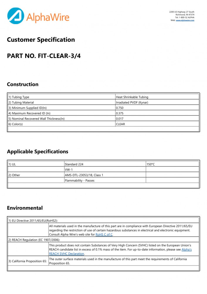 FCLR3/4 CL007 technical document page 1