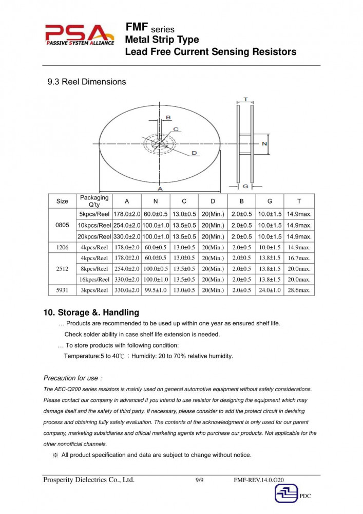 FMF series specification page 10