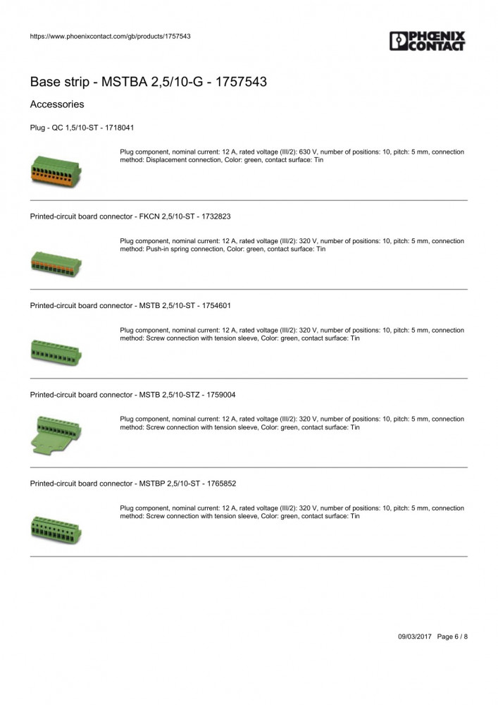 Phoenix Contact 1757543 technical document page 6
