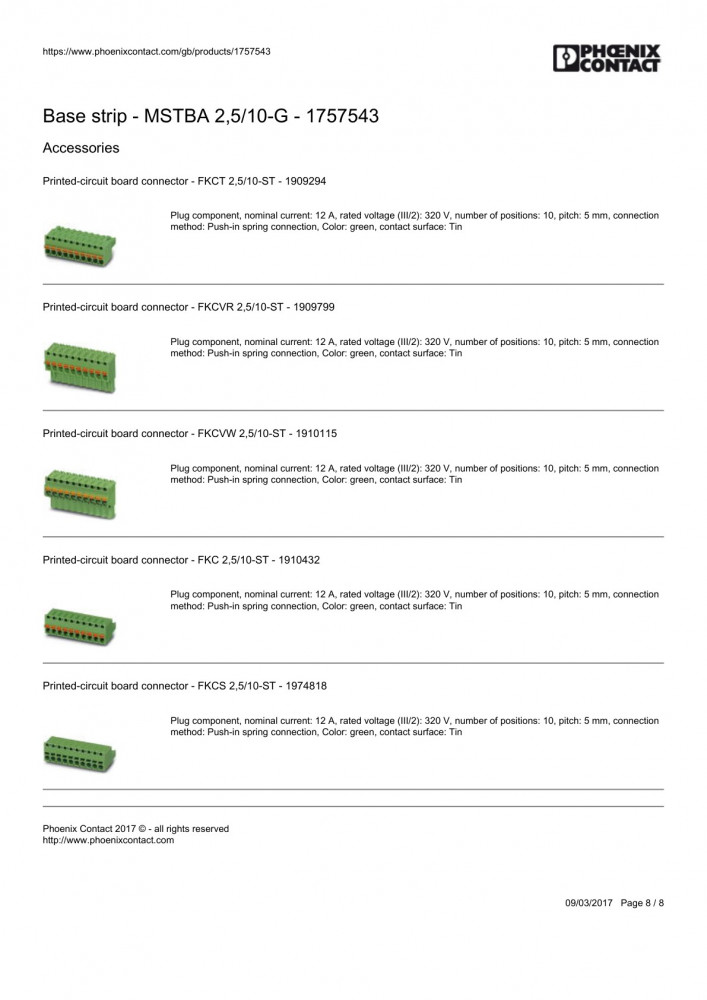 Phoenix Contact 1757543 technical document page 8