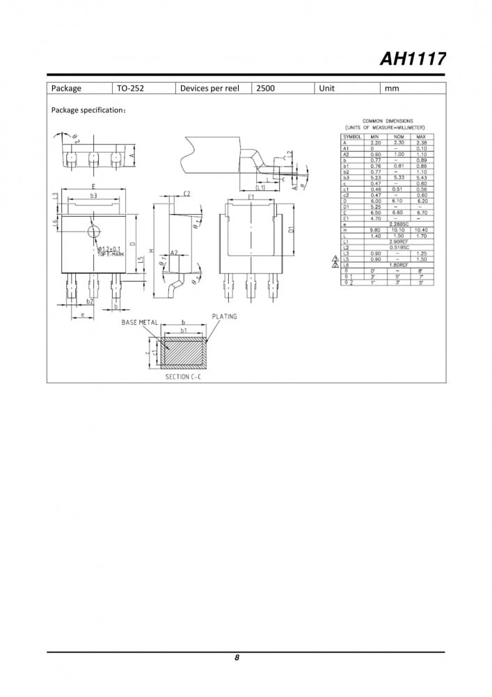 AH1117 datasheet page 8