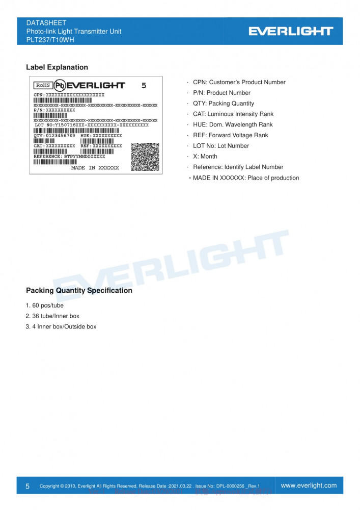 PLT237/T10WH datasheet page 5