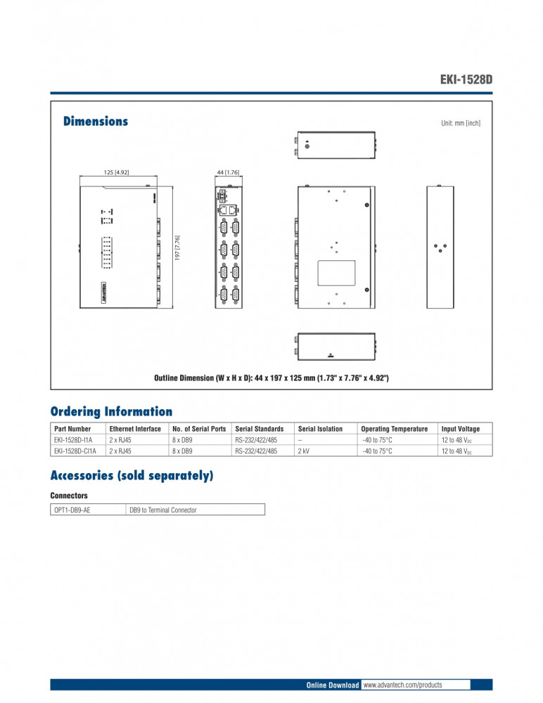 EKI-1528D product documentation page 2